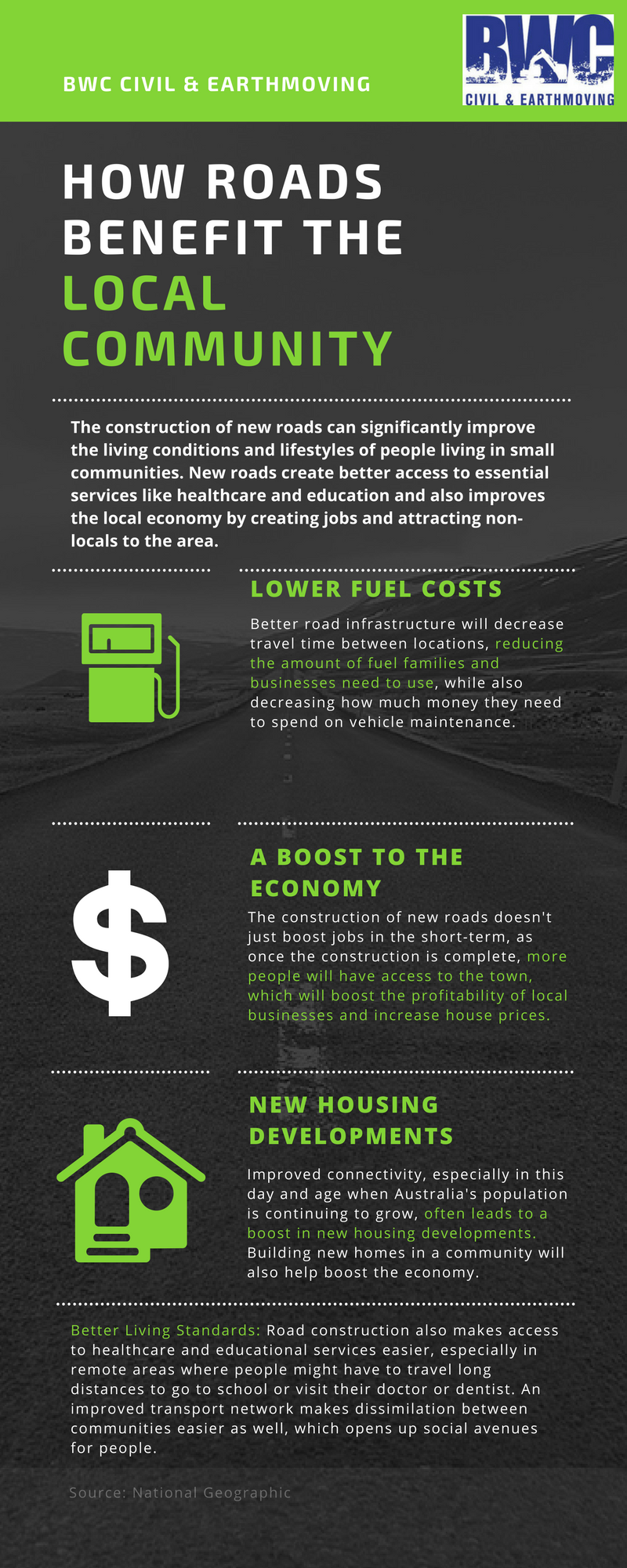 How Road Construction Benefits The Local Community | BWC Civil